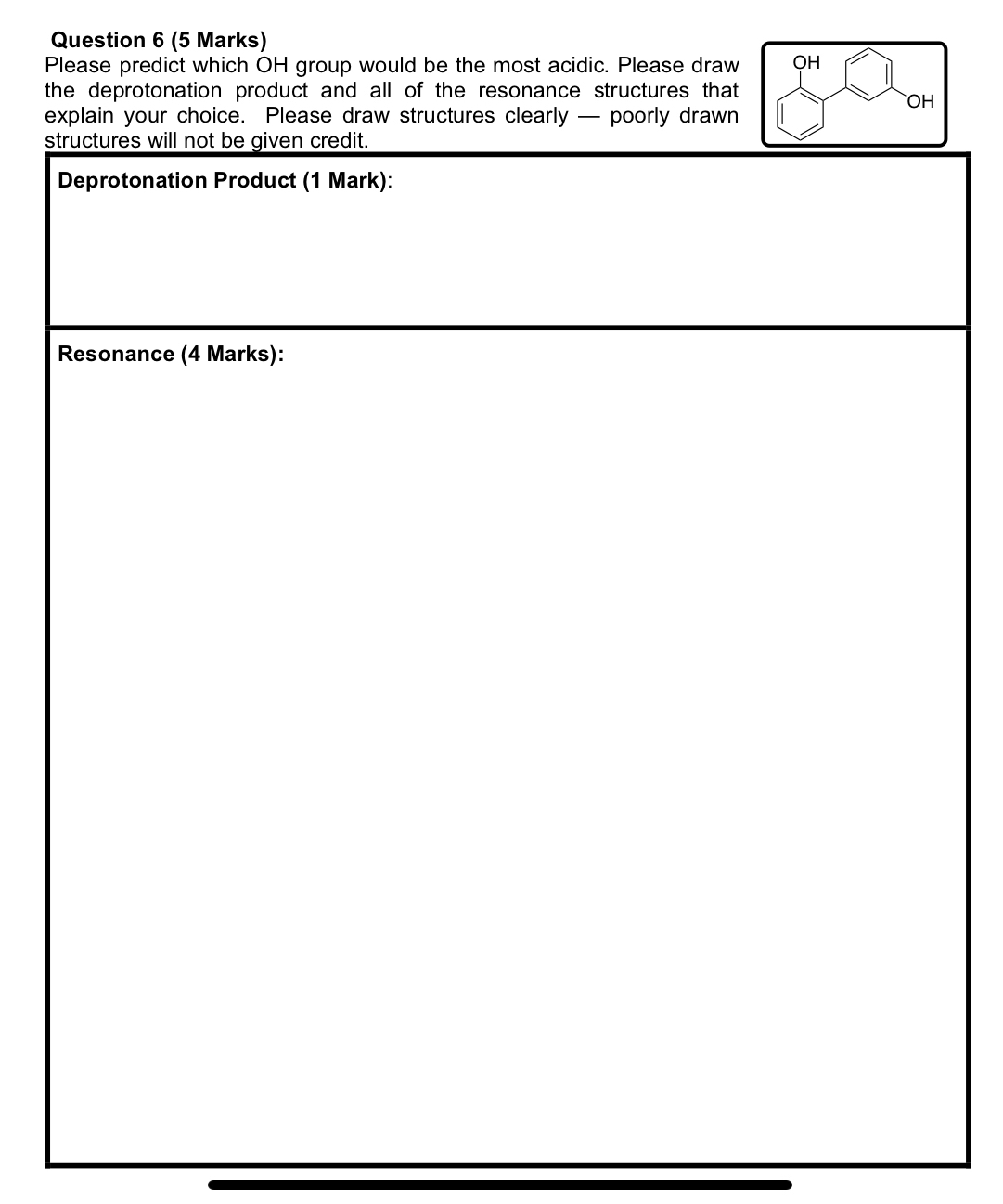 Solved Question 6 (5 ﻿Marks)Please predict which OH group | Chegg.com