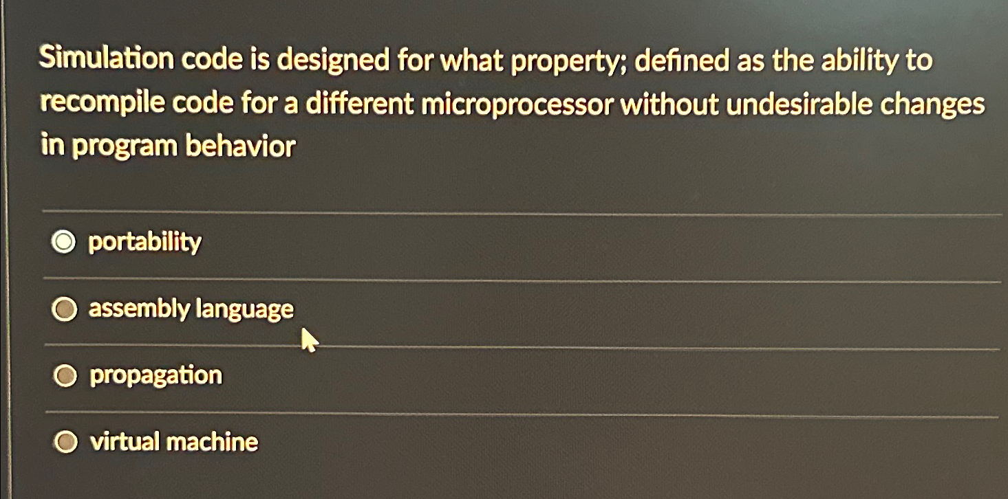 Solved Simulation code is designed for what property; | Chegg.com