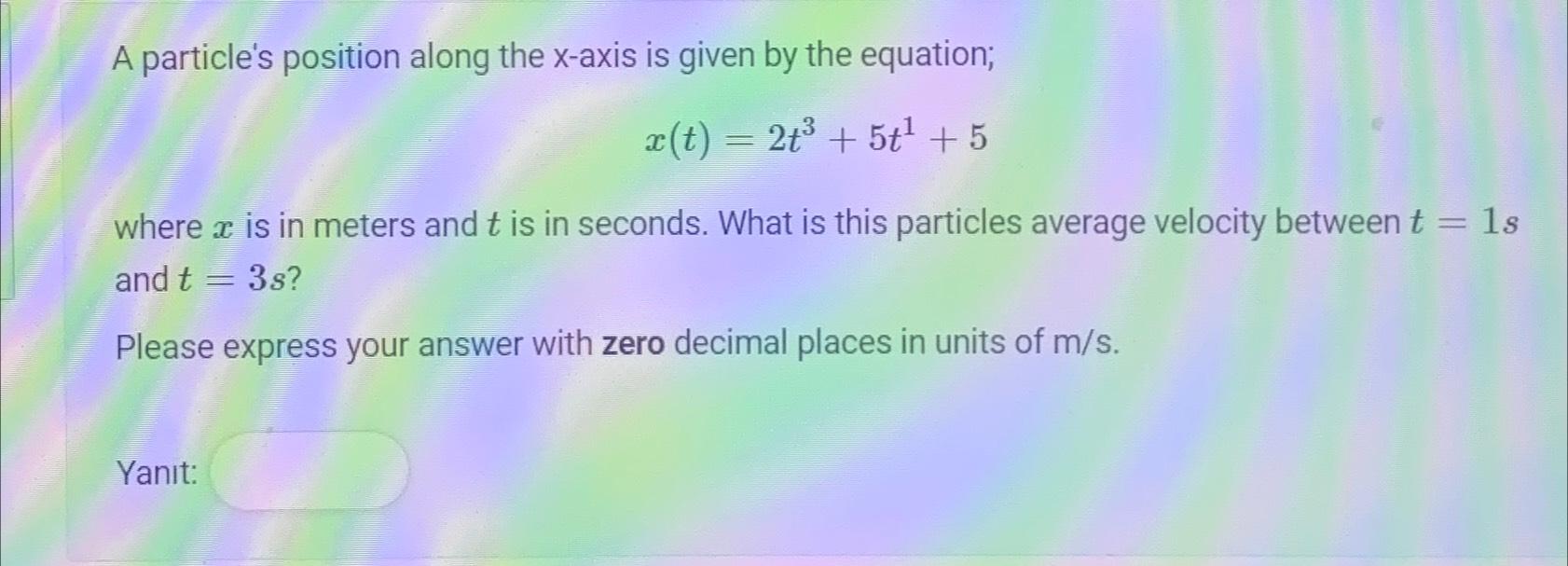 Solved A particle's position along the x-axis is given by | Chegg.com