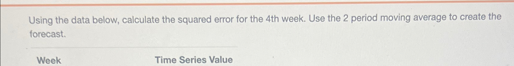 Solved Using the data below, calculate the squared error for | Chegg.com