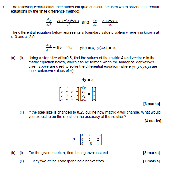 Solved The following central difference numerical gradients | Chegg.com