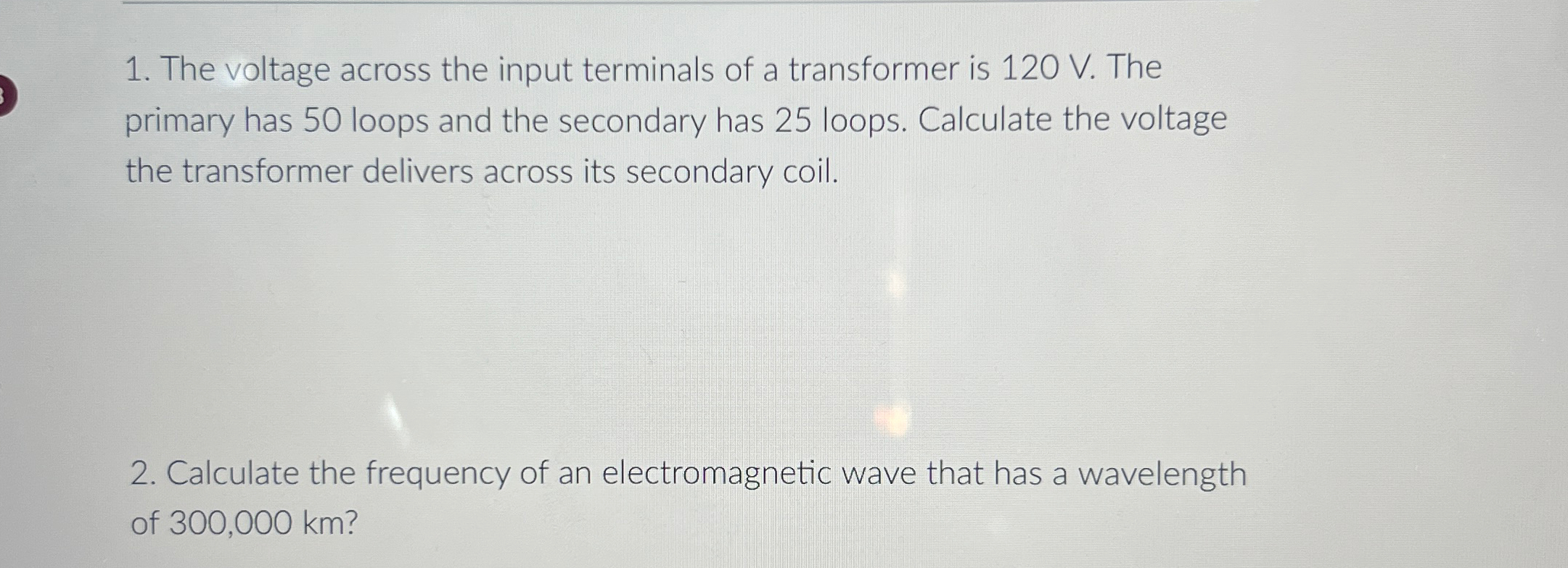 Solved The voltage across the input terminals of a | Chegg.com