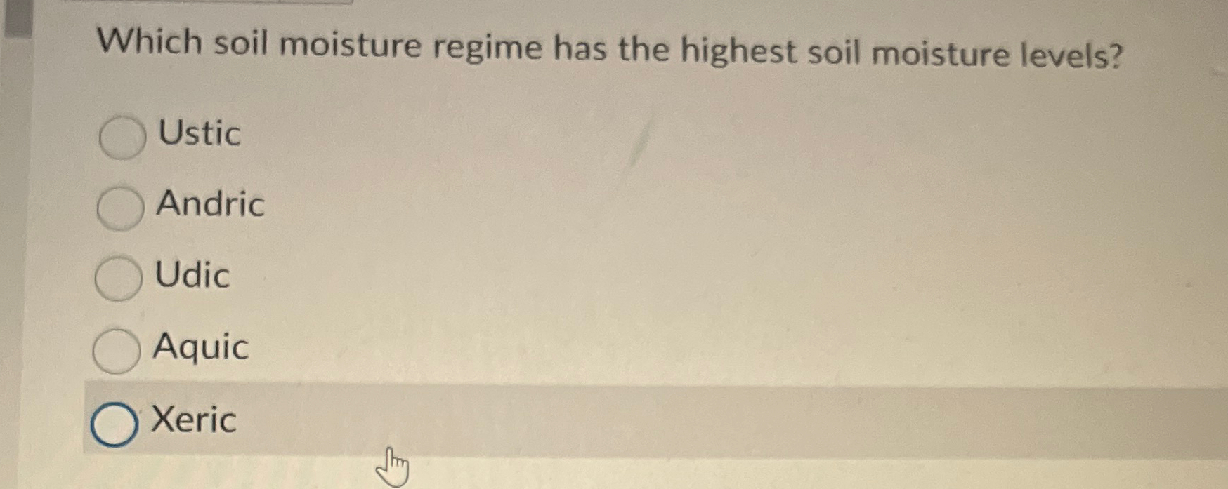 Solved Which soil moisture regime has the highest soil | Chegg.com