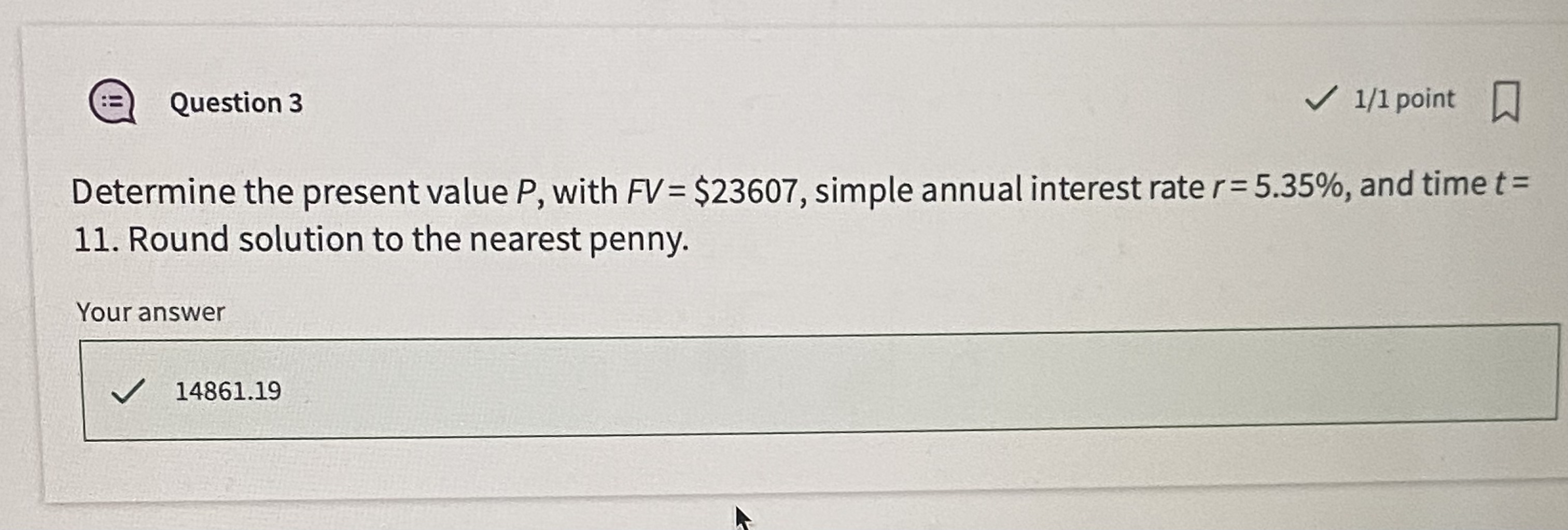 Solved Question 311 ﻿pointDetermine the present value P, | Chegg.com
