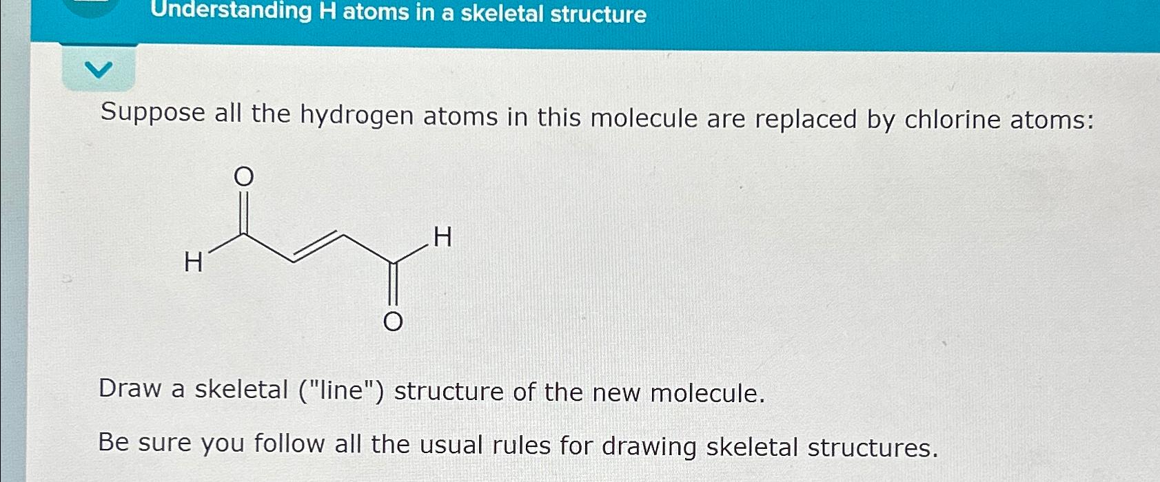 Solved Understanding H ﻿atoms in a skeletal structureSuppose | Chegg.com