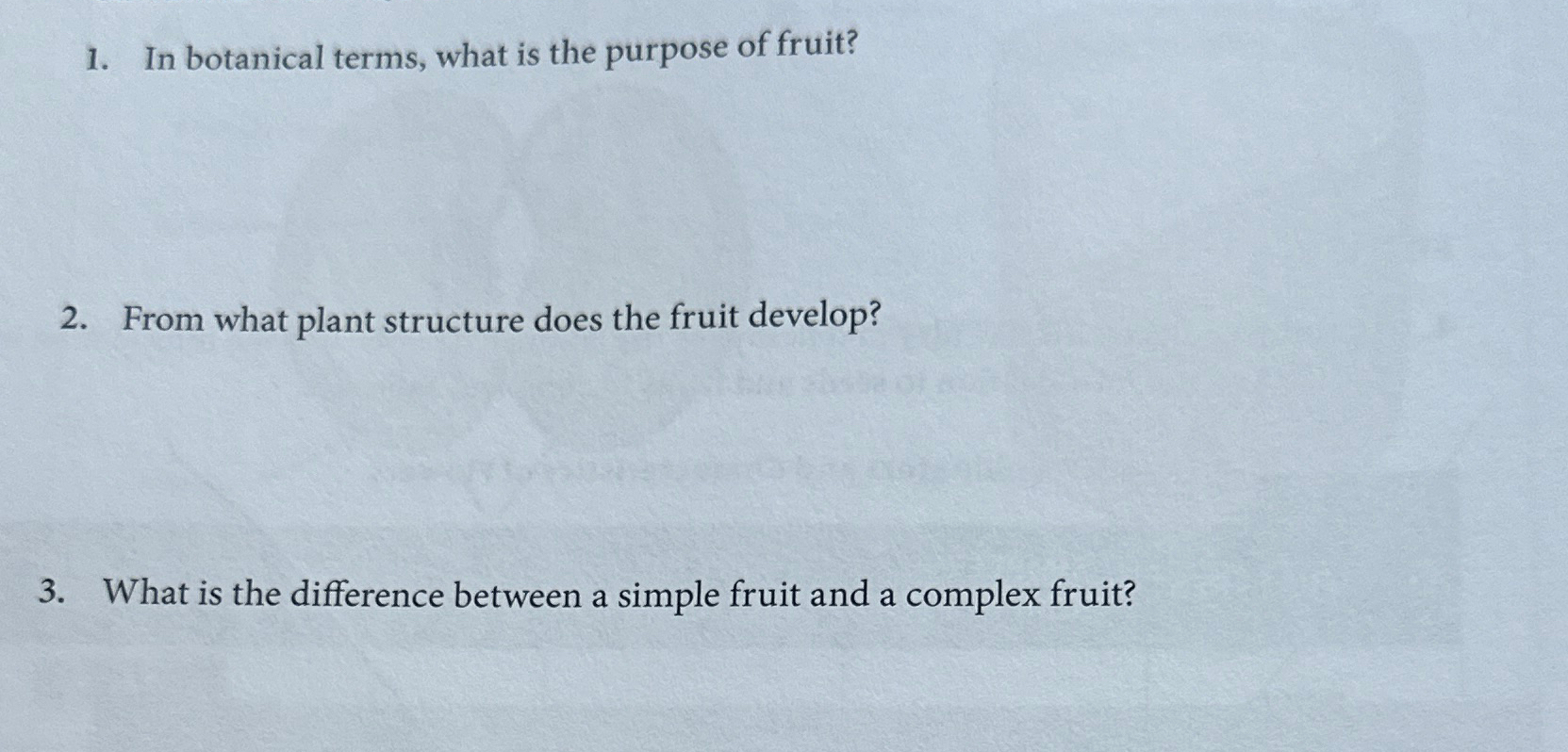 Solved In botanical terms, what is the purpose of fruit?From | Chegg.com