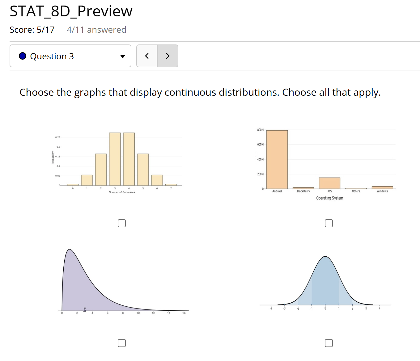 Solved Choose the graphs that display continuous | Chegg.com