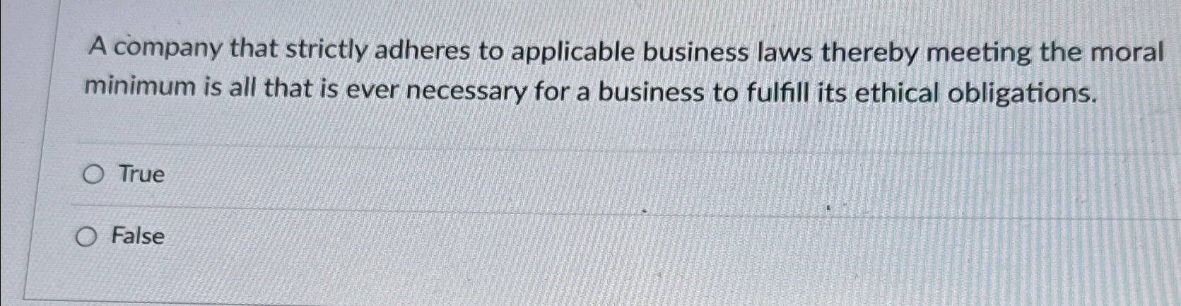 Solved A company that strictly adheres to applicable | Chegg.com