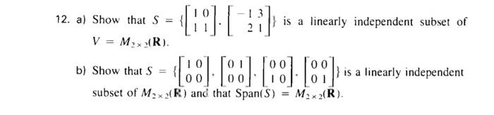 Solved 9. a) Let S be a subset of a vector space V. Show | Chegg.com