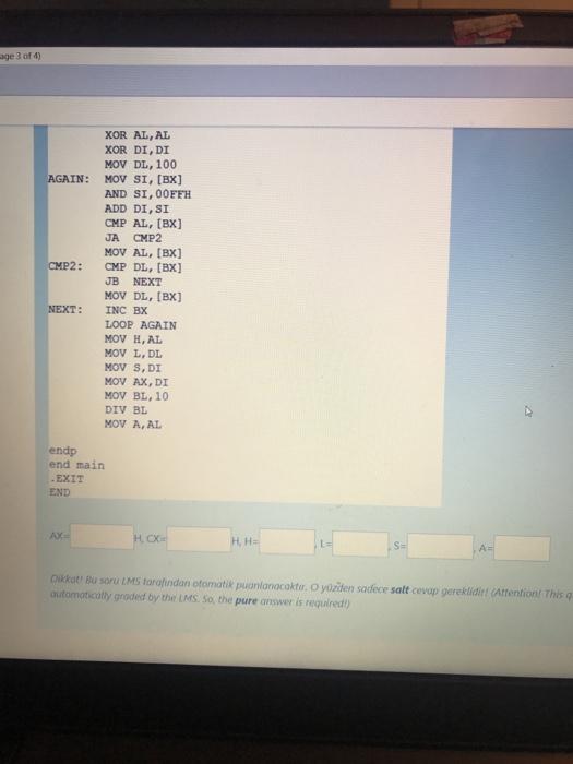Solved Subject is : microprocessor 8086 Please solve by Emu | Chegg.com