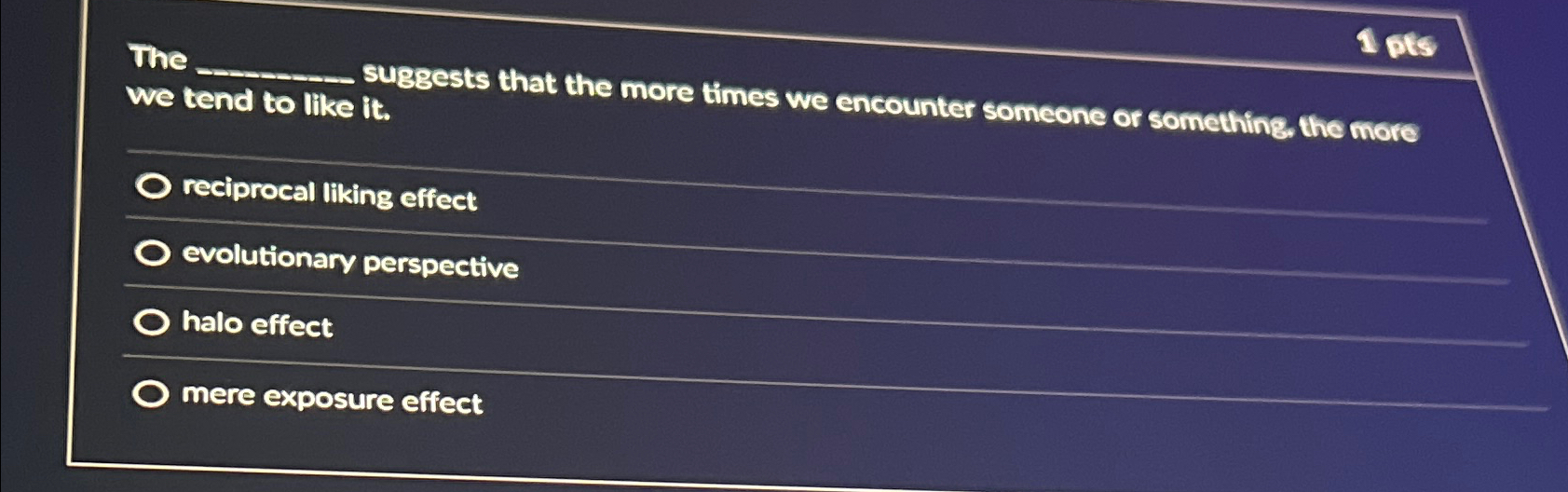 Solved The suggests that the more times we encounter someone | Chegg.com