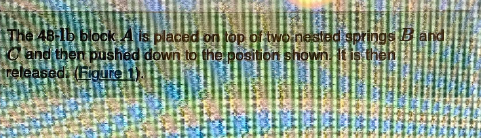 Solved The 48-1b ﻿block A ﻿is placed on top of two nested | Chegg.com