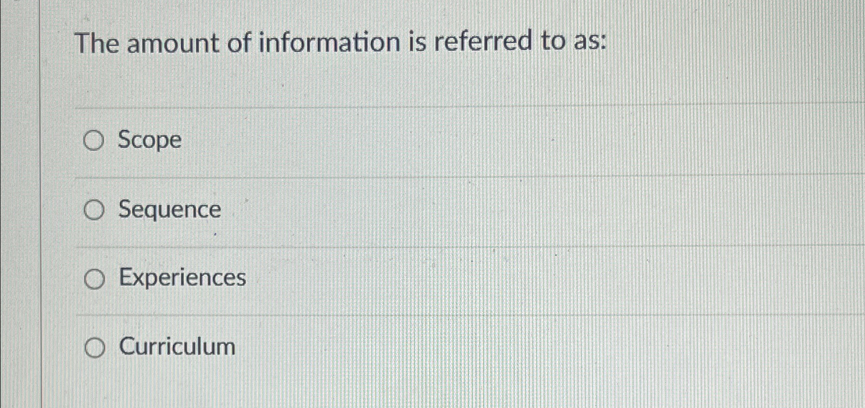 Solved The amount of information is referred to | Chegg.com