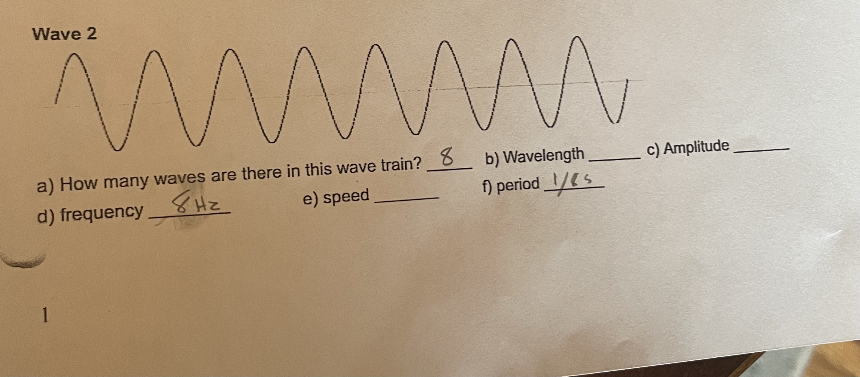 Solved Wave 2a) ﻿How many waves are there in this wave | Chegg.com