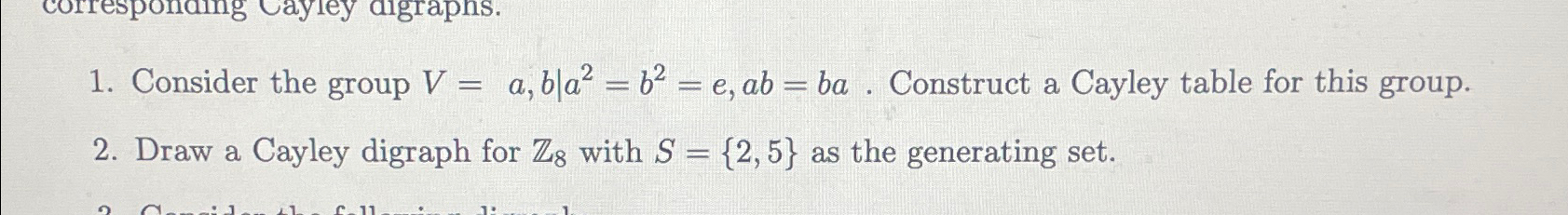 Solved Please complete questions one and 2 ﻿Consider the | Chegg.com