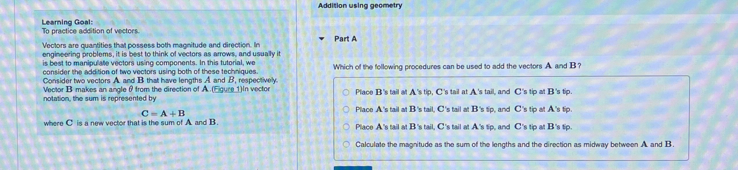Solved Addition using geometryLearning Goal:To practice | Chegg.com