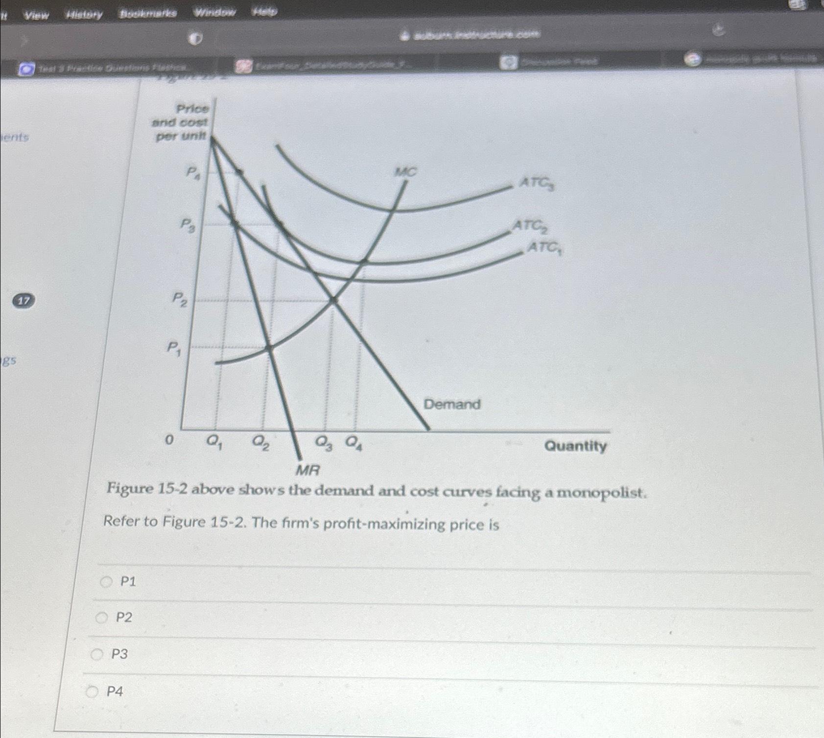 Solved Figure 15-2 ﻿above show s the demand and cost curves | Chegg.com
