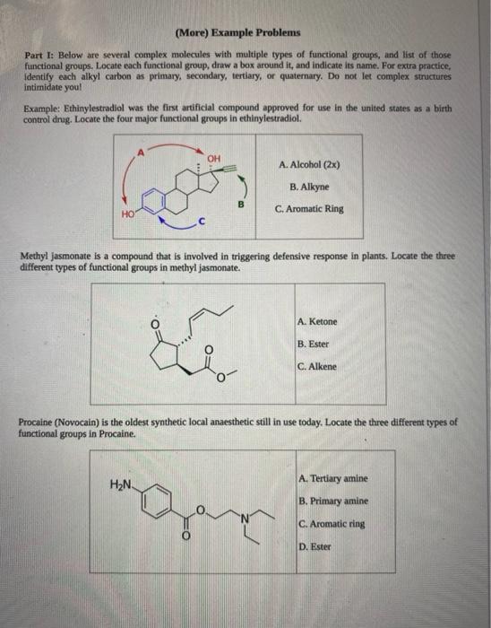 Solved (More) Example Problems Part 1: Below are several | Chegg.com