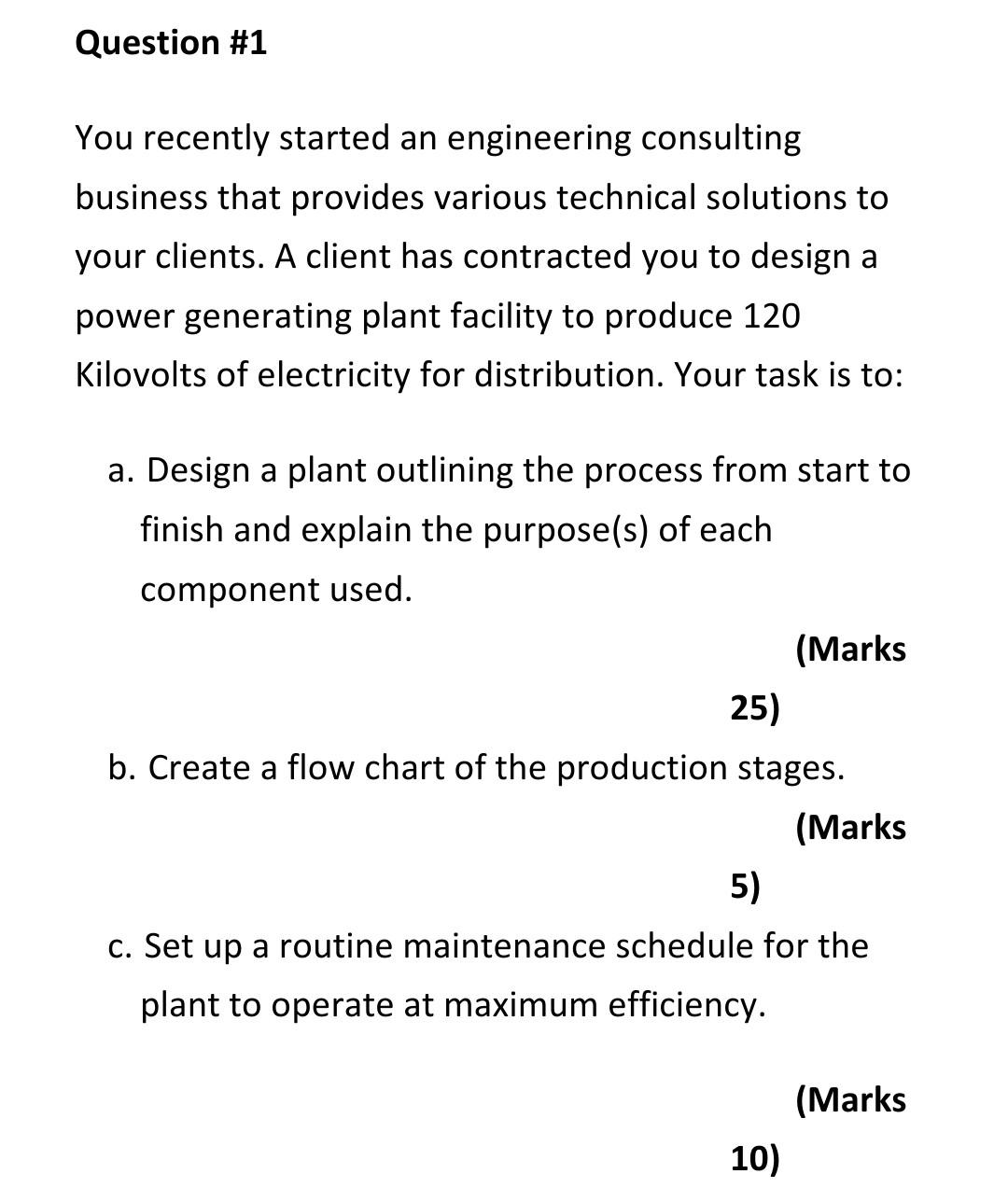 Solved Question \#1 You recently started an engineering | Chegg.com