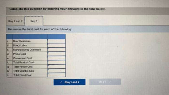 Solved PA1-4 (Algo) Classifying Costs; Calculating Total | Chegg.com