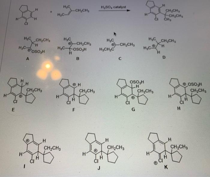 Solved (1) The first step is protonation of the alkene. The | Chegg.com