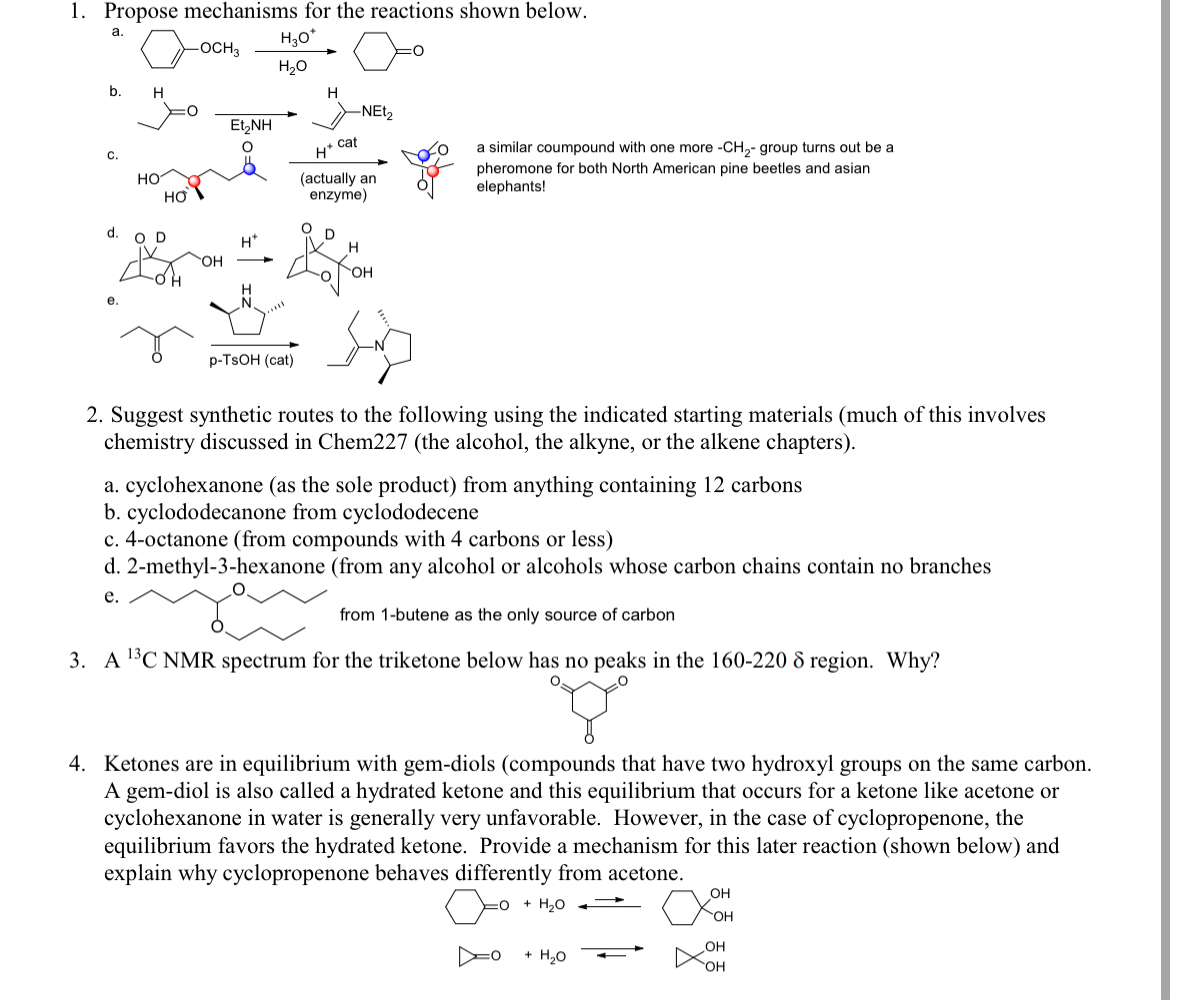 Solved Propose mechanisms for the reactions shown below.a.a | Chegg.com