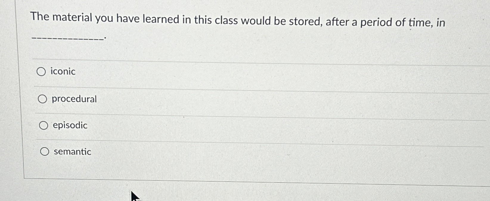 Solved The material you have learned in this class would be | Chegg.com