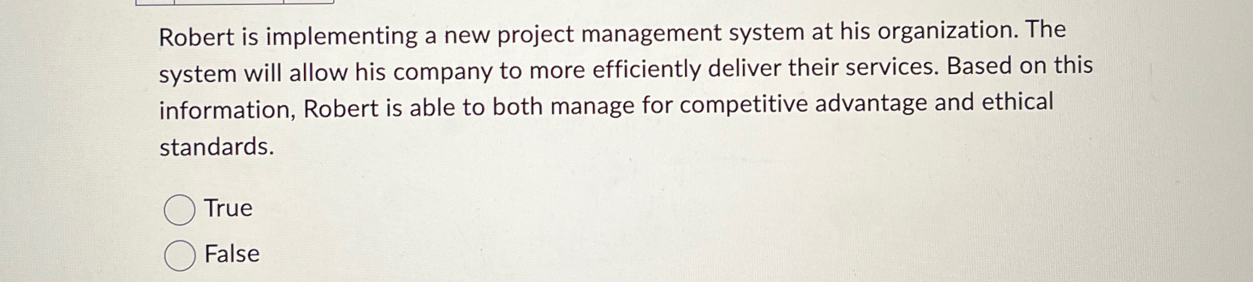 Solved Robert is implementing a new project management | Chegg.com