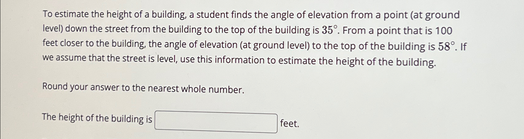 Solved To estimate the height of a building, a student finds | Chegg.com