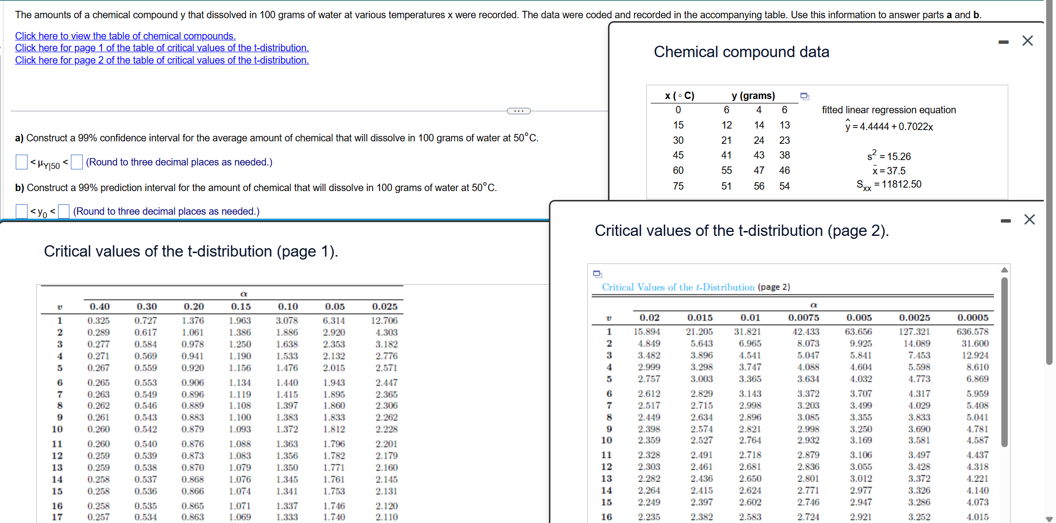 Solved # 3 ﻿The amounts of a chemical compound y that | Chegg.com