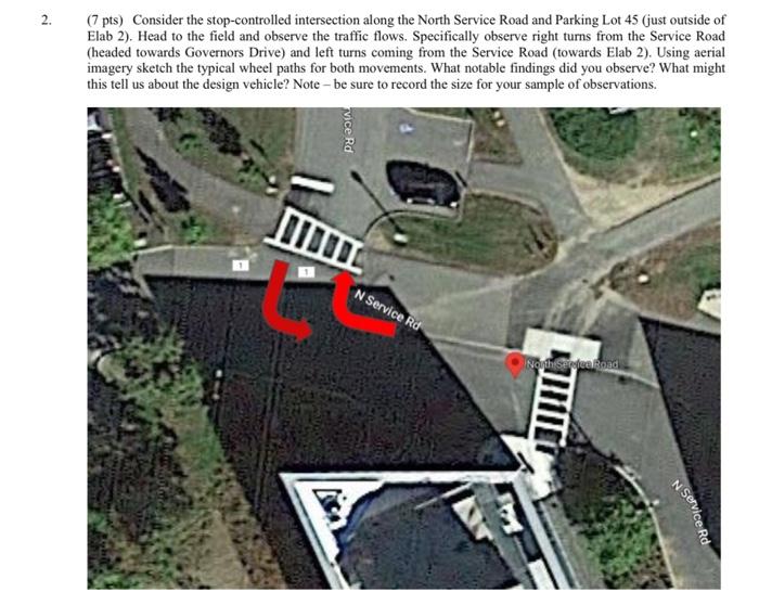 Solved (7 pts) Consider the stop-controlled intersection | Chegg.com