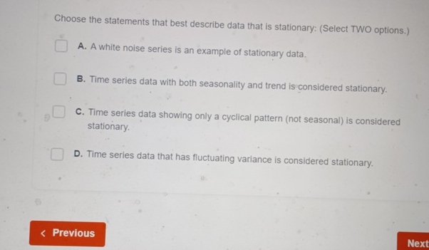 Solved Choose the statements that best describe data that is | Chegg.com