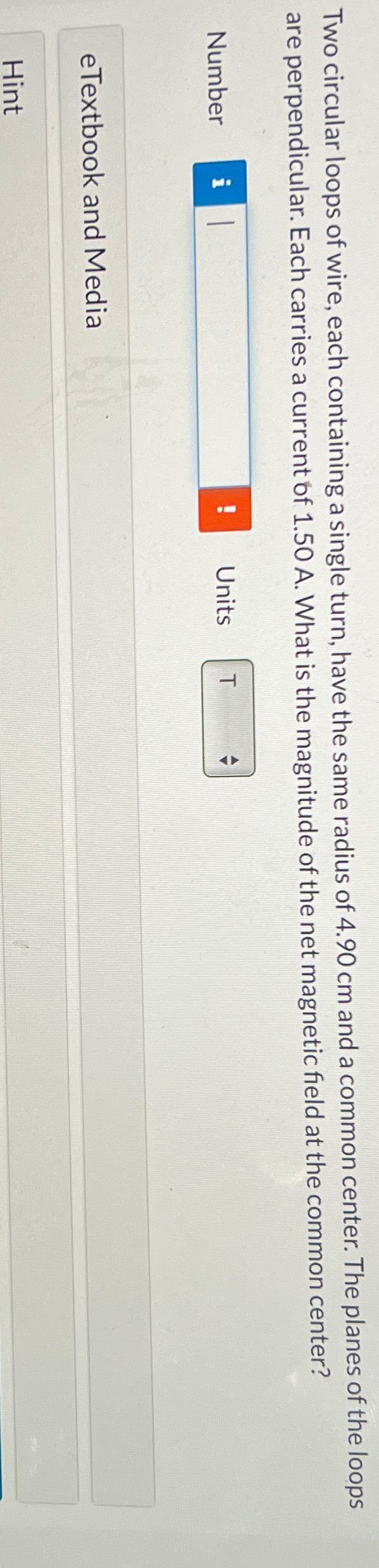 Solved Two circular loops of wire, each containing a single | Chegg.com