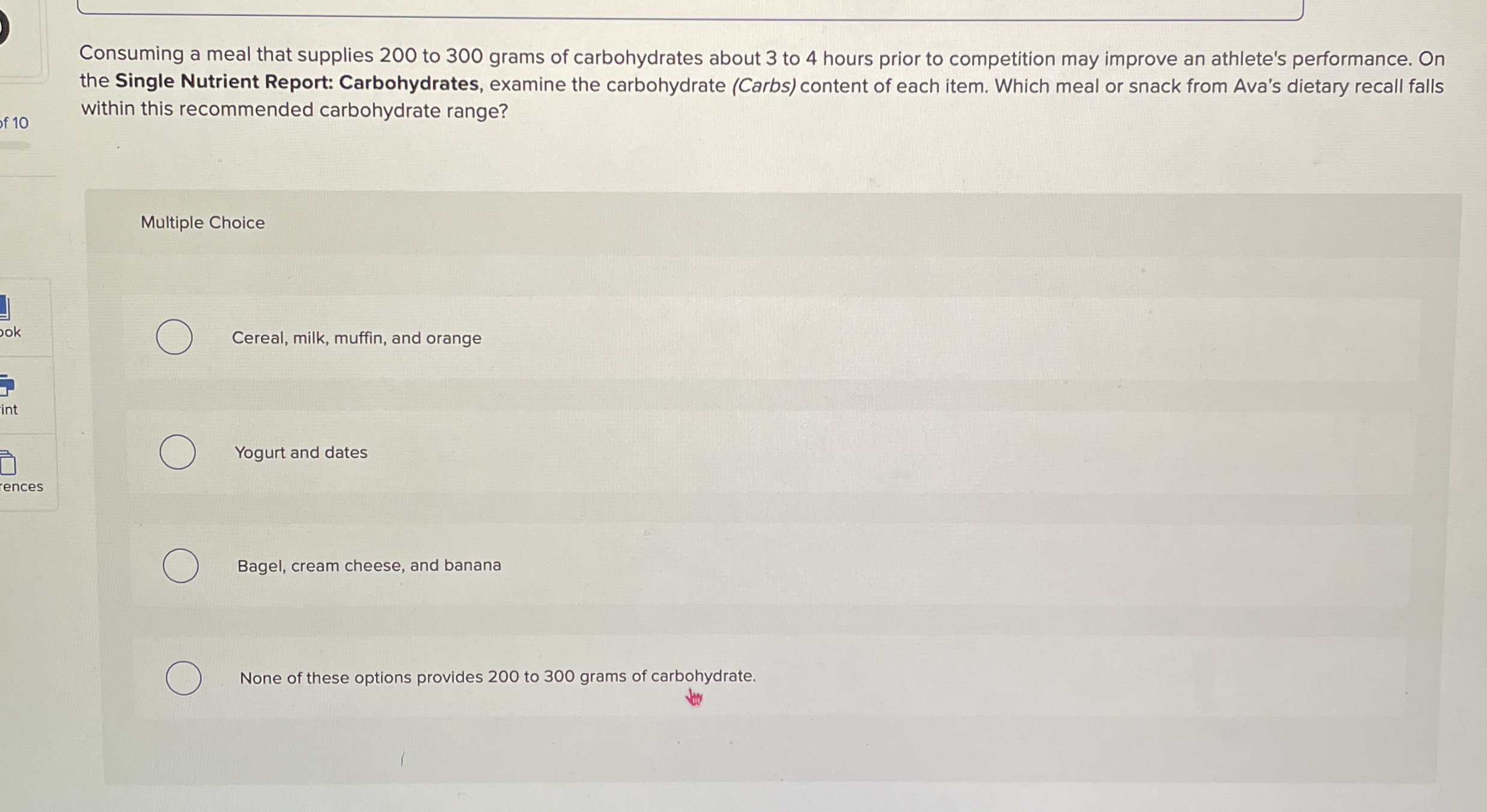 Solved Consuming a meal that supplies 200 ﻿to 300 ﻿grams of | Chegg.com