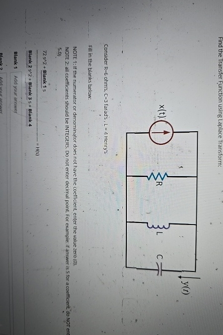Solved Find the Transfer Function using Laplace | Chegg.com Solved Find the Transfer Function using Laplace | Chegg.com