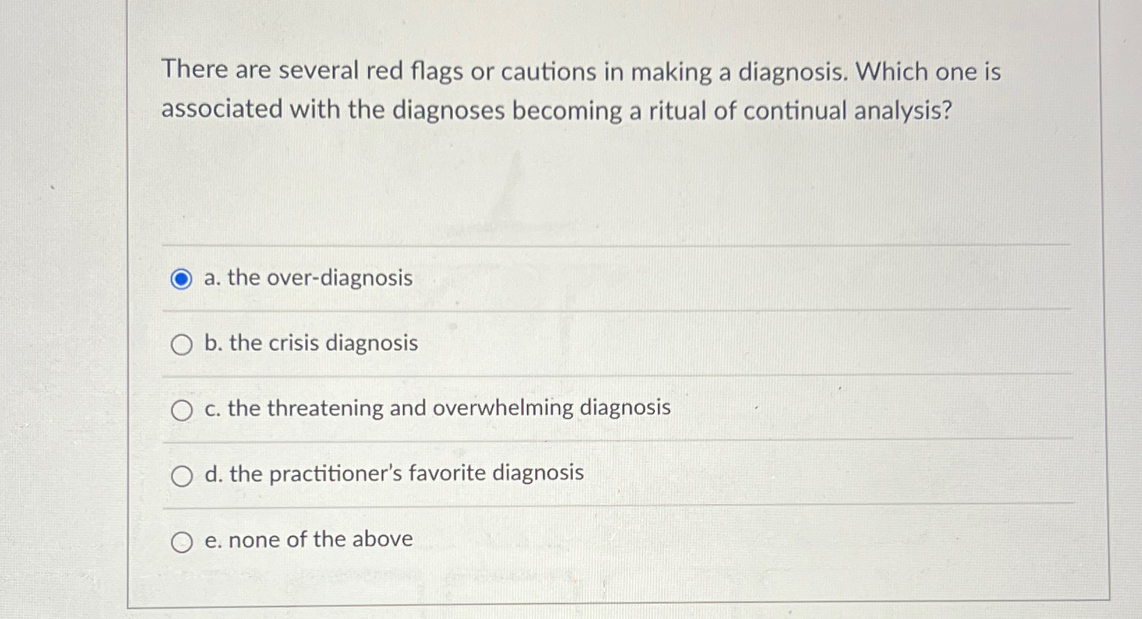 Solved There are several red flags or cautions in making a | Chegg.com