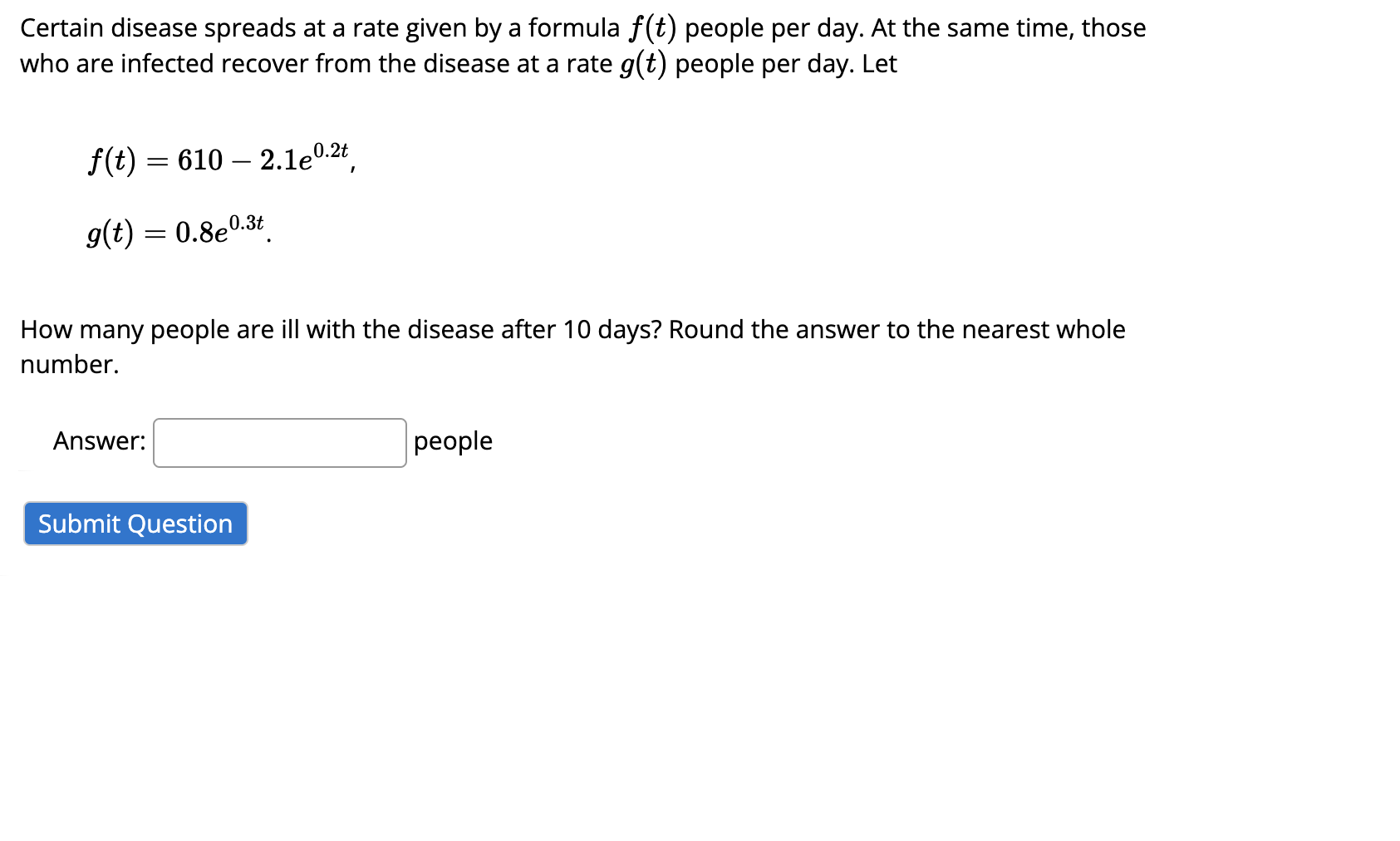 Solved Certain disease spreads at a rate given by a formula | Chegg.com