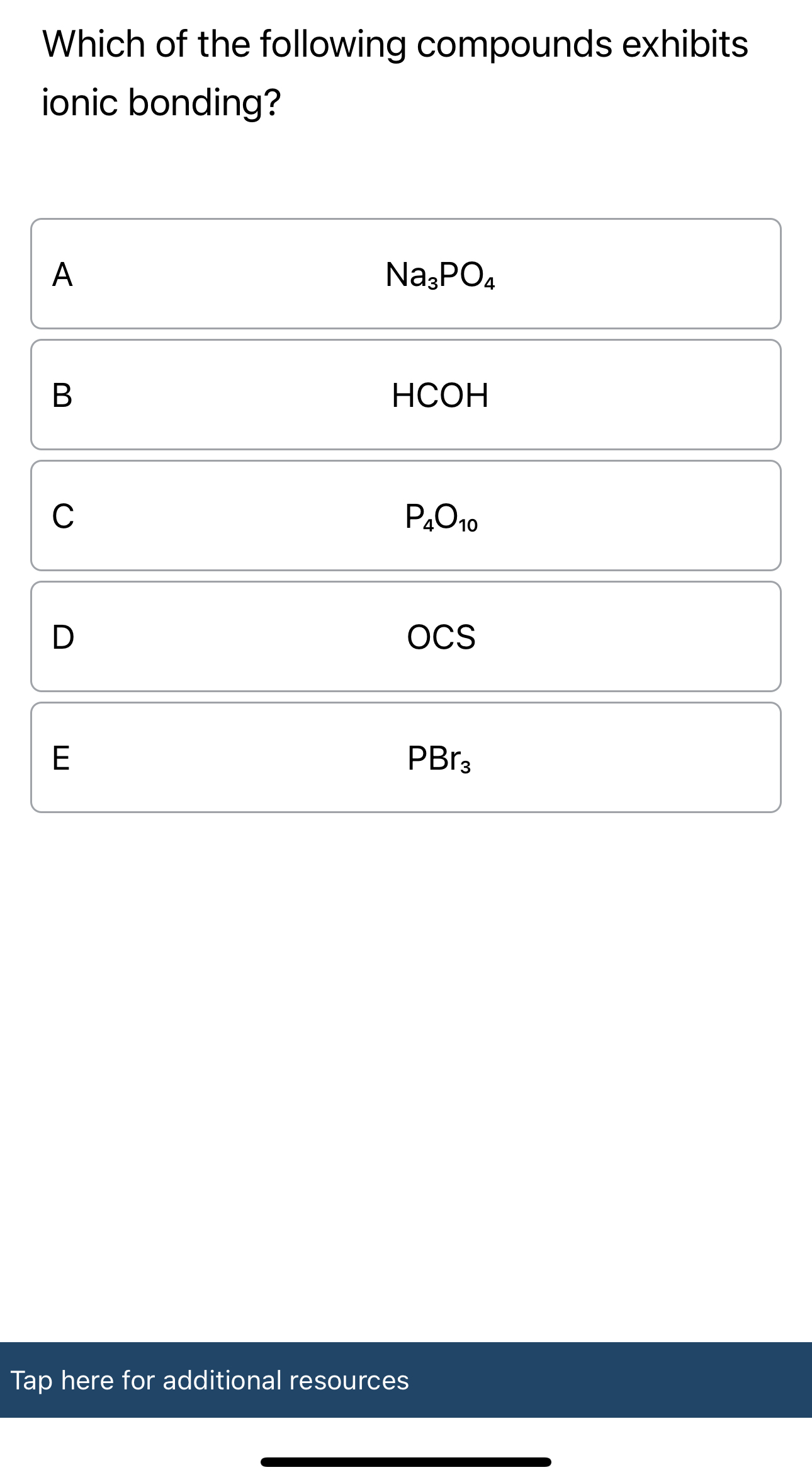 Solved Which of the following compounds exhibitsionic | Chegg.com