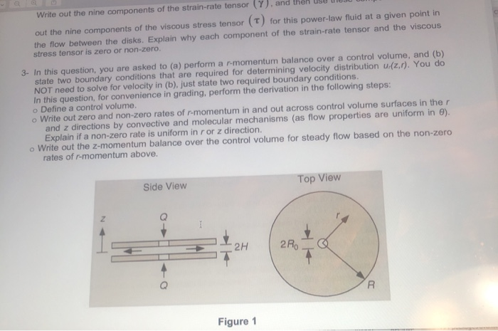 Consider steady, axisymmetric flow of an | Chegg.com