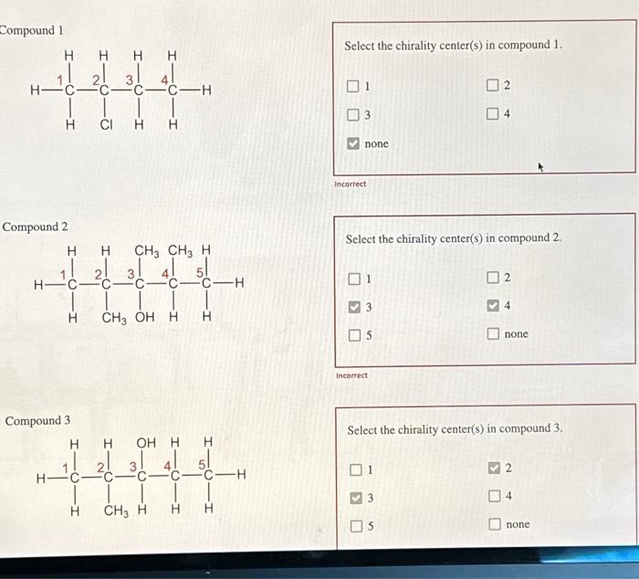 Solved identify the chirality center in each molecule. | Chegg.com