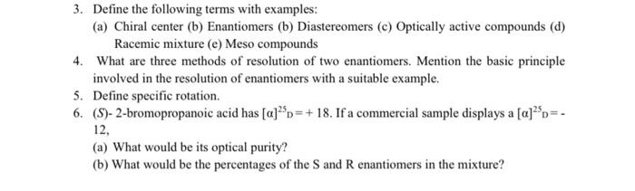 Solved 3. Define the following terms with examples: (a) | Chegg.com