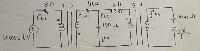 Solved In the next circuit of ideal transformers, find the | Chegg.com