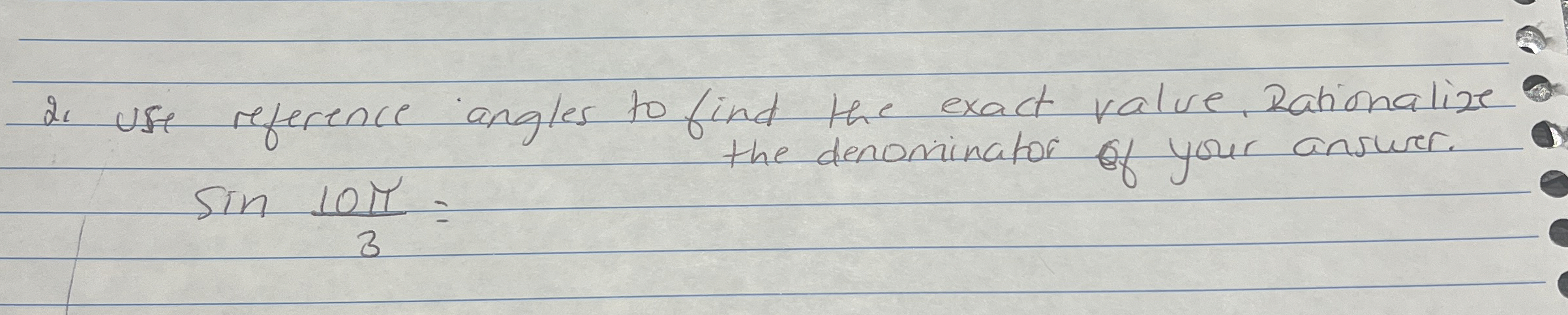 Solved use reference angles to find the exact value, | Chegg.com