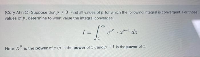 Solved (Cory Ahn (C) Suppose that p =0. Find all values of p | Chegg.com Solved (Cory Ahn (C) Suppose that p =0. Find all values of p | Chegg.com