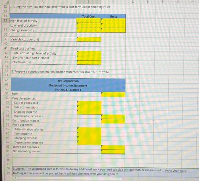 Solved Preparing a Contribution Format Income Statement | Chegg.com