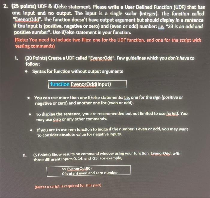Solved 5 points) UDF \& if/else statement. Please write a | Chegg.com