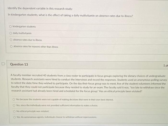Solved Identify the dependent variable in this research | Chegg.com