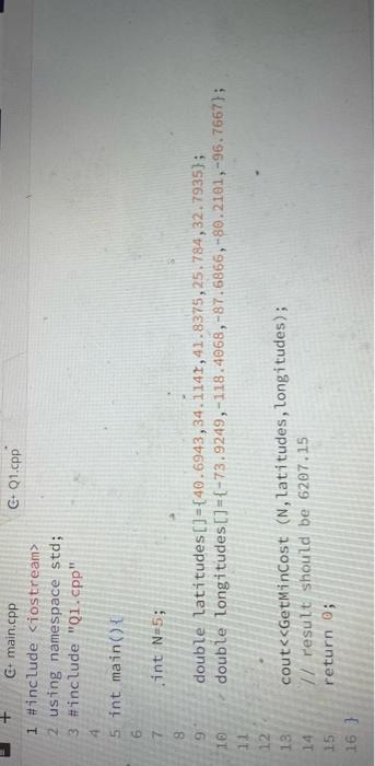Solved using c++ and the giving functions in the q1.cpp. plz | Chegg.com