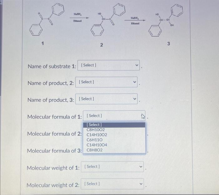 Solved Name of substrate 1: Name of product, 2: Name of | Chegg.com