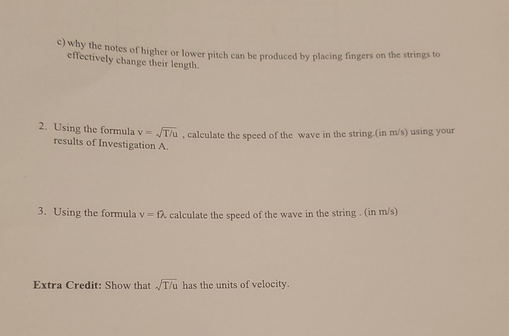 Solved Home or Lab 1. Stringed musical instruments produce | Chegg.com